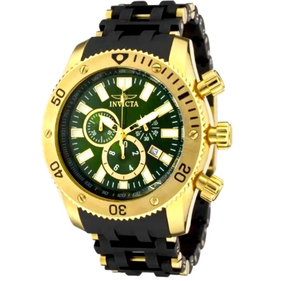 Invicta | Accessories | Invicta Watch Green Dial Quartz | Poshmark